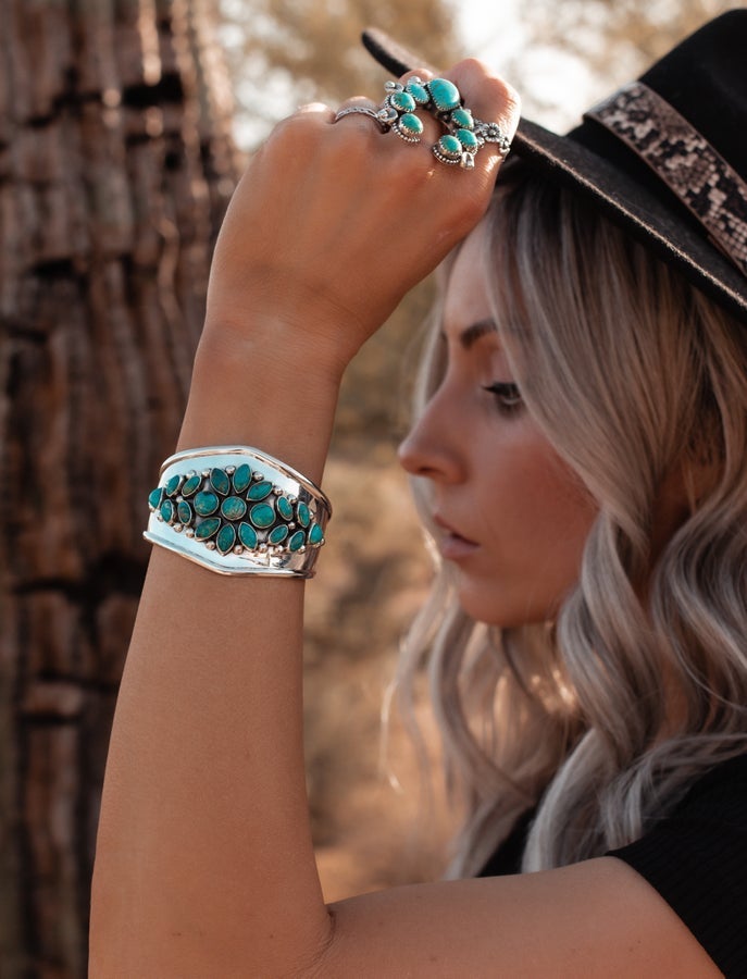 Take Me To The Festival Sterling Silver & Stone Cuff – My Julrae ...