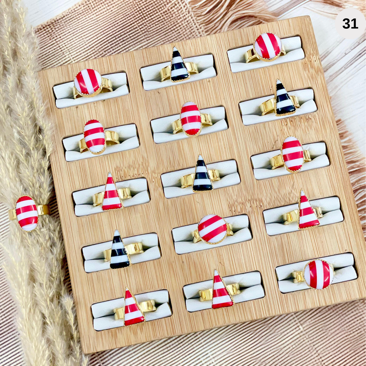 Krush Kandy Gold Stripe Sterling Silver Slab Rings – My Julrae - Krush ...